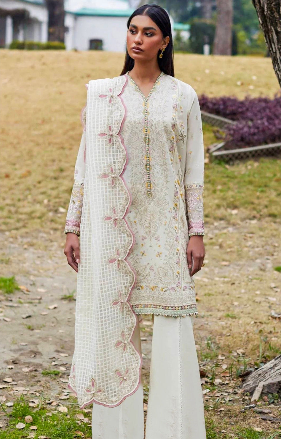 ELAN ZAHA WHITE LAWN 3PC